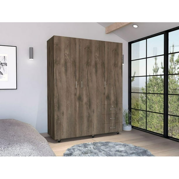 Closet Armable Arizona Bellota Nogal Armario Excelsior | Walmart en línea
