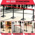 4 Pack Crowd Control Stanchions with 10FT Retractable Belt, 41" Black ...