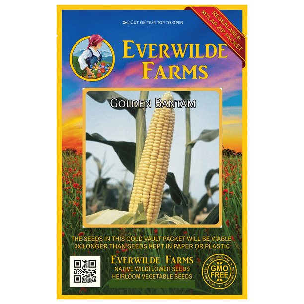 Everwilde Farms - 100 Golden Bantam Sweet Corn Seeds - Gold Vault Jumbo ...