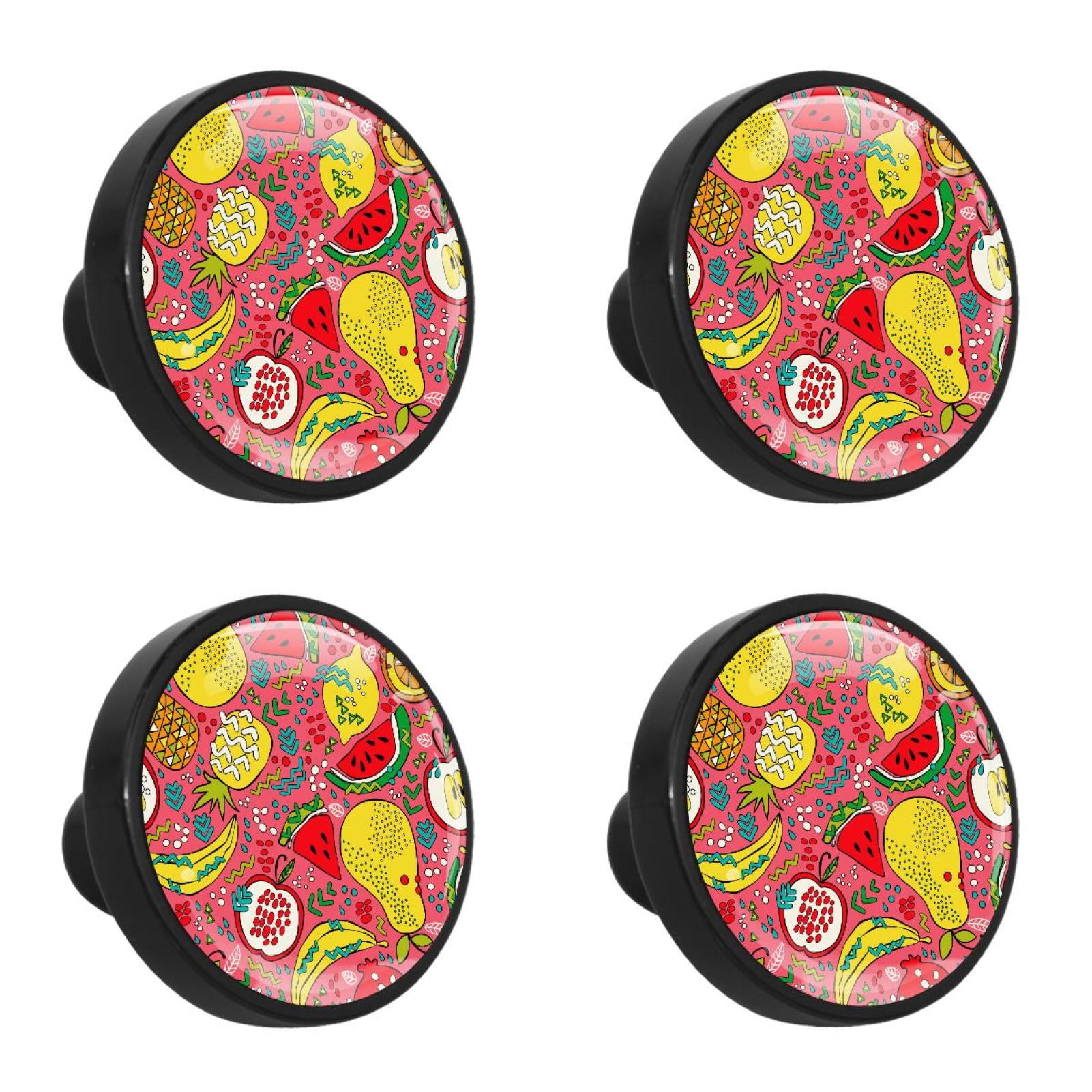 4 Pcs Summer Fruits Knobs for Kitchen Cabinet Cupboard Dresser Bookcase ...