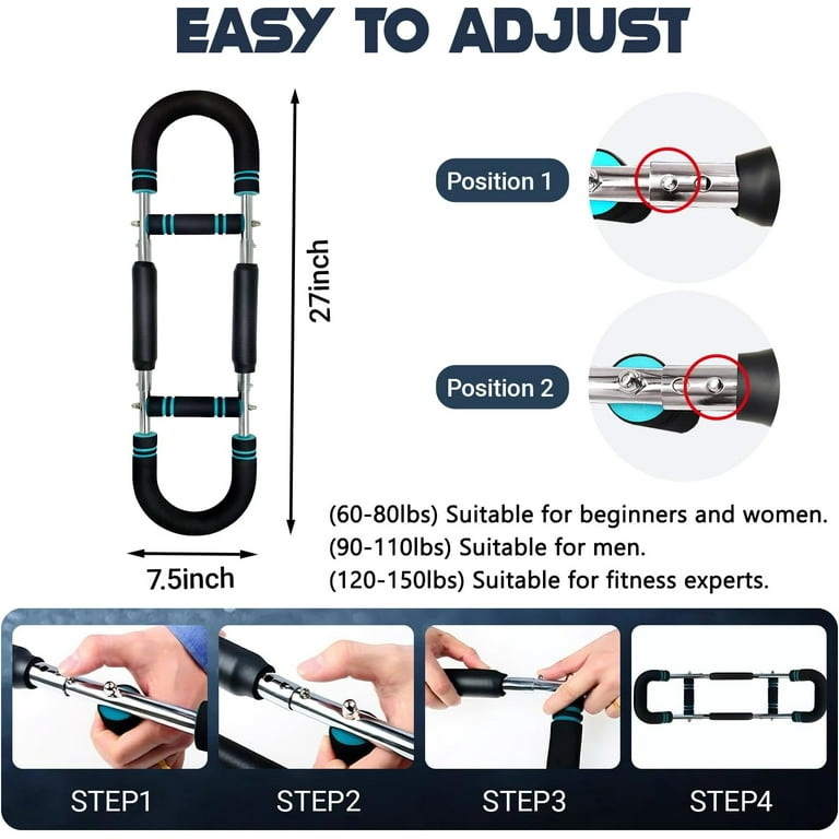 Spring Workout Bar Bar - Adjustable Spring Resistance For Upper Body ...