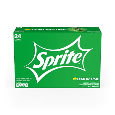 Sprite Lemon Lime Soda, 12 fl oz Cans, 24 Pack, Crisp and Caffeine-Free ...