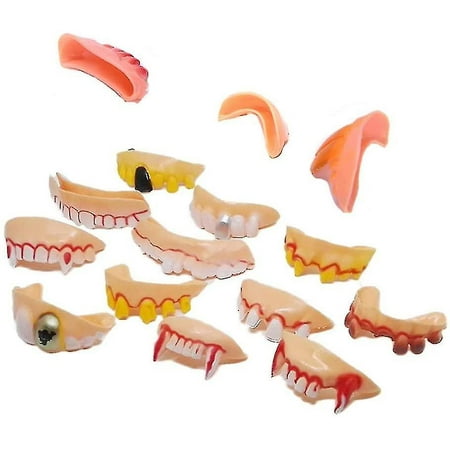 50 Packs Of Funny Teeth Ugly Dentures Prank Toys Plastic Problems ...