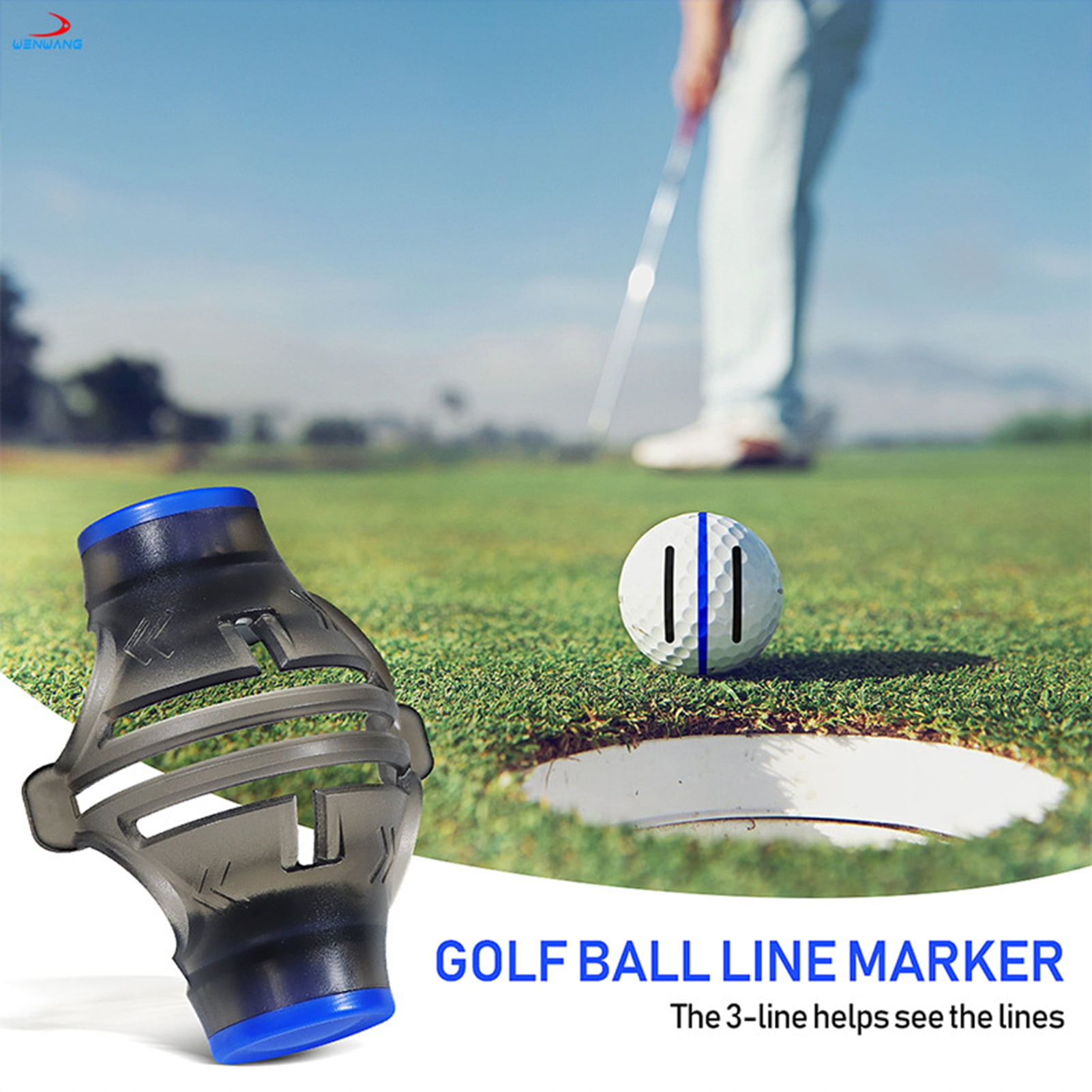 Washranp Golf Ball Straight Professional Line Drawing Marker,360-Degree ...
