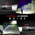 EASYMAXX 2Pack LED Flashlight, Zoomable, Tactical, Handheld, Waterproof ...