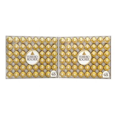 2 Pack | Ferrero Rocher, Hazelnut Chocolates, 48 Count - Walmart.com