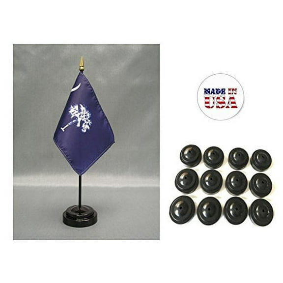 Box of 12 Massachusetts 4"x6" Miniature Desk & Table Flags; 12 American ...