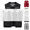 Betivan Men's Work Vests Stand Collar Multi Pocket Solid Color Tops ...
