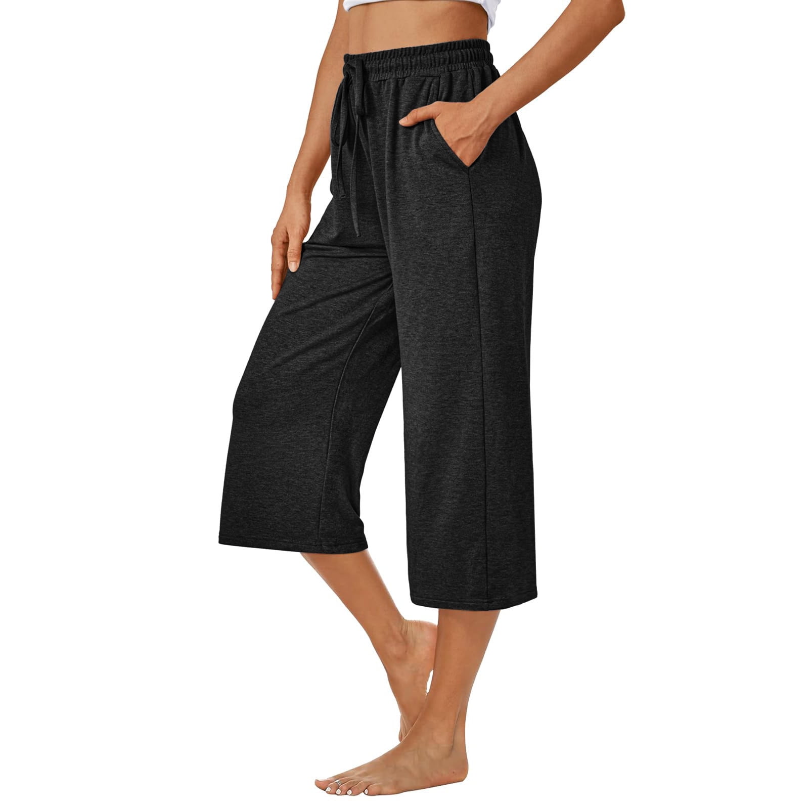 Click here for Zbxnli Capri Pants For Women Wide Leg Capris Yoga... prices
