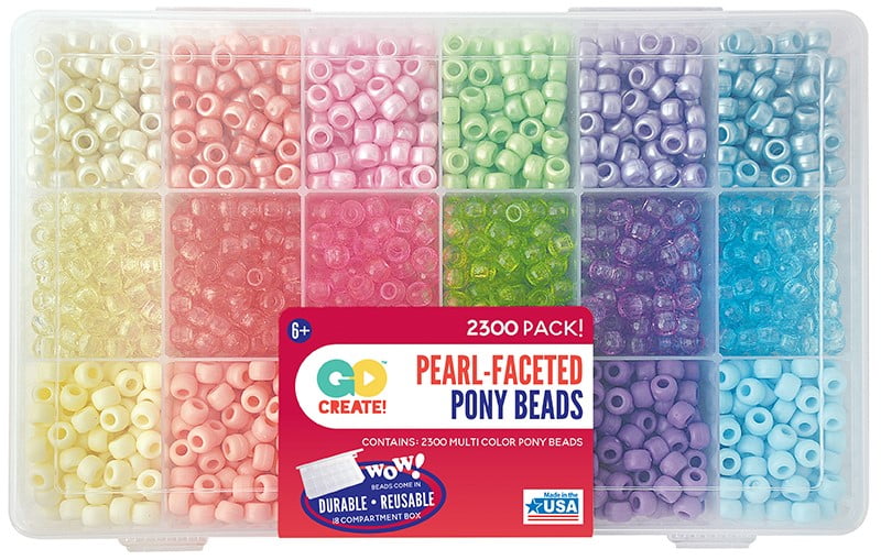 The Beadery Extravaganza Bead Box Pearl & Faceted Kit, 19.75 Oz., 2300 ...