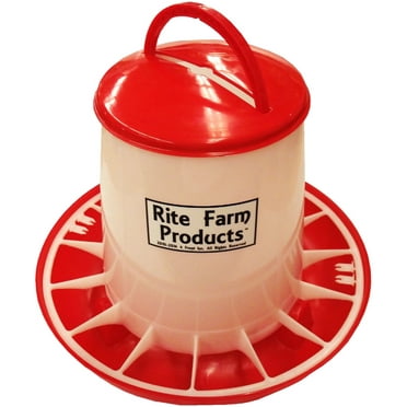 COMBO LARGE RITE FARM PRODUCTS 2.6 GAL & 13.2LB WATERER & FEEDER ...