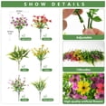 Artificial Flowers 12 PCS 1 Mixed Color(2 Light Purple,2 Rose Red,2 ...