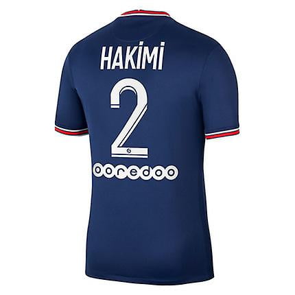 21-22 Paris Saint-germain F.c. Home Shirt Number 2 Achraf Hakimi Jersey ...