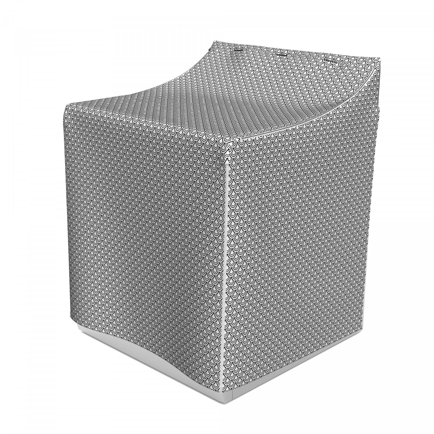 Mermaid Tail Washer Cover, Simplistic Repetitive Pattern of Fish Scales ...