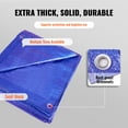 BENTISM Medium Waterproof Tarp, 10 x 12 ft, 5 Mil, Polyethylene Blue ...