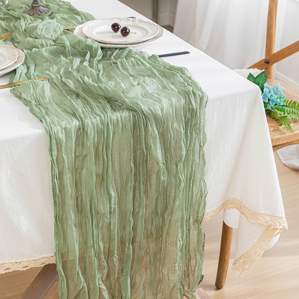 Cheesecloth Table Runner 10 ft Boho Gauze Cheese Cloth Table Runner ...