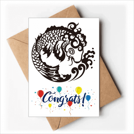 Fish Animal Chinese Japanese Water Wedding Cards Congratulations ...