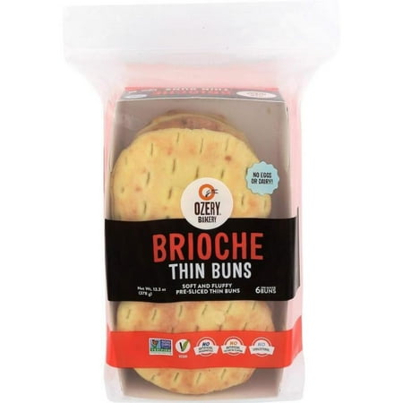 Ozery Bakery - Soft And Fluffy Pre-Sliced Thin Buns Brioche Buns 6 Buns ...