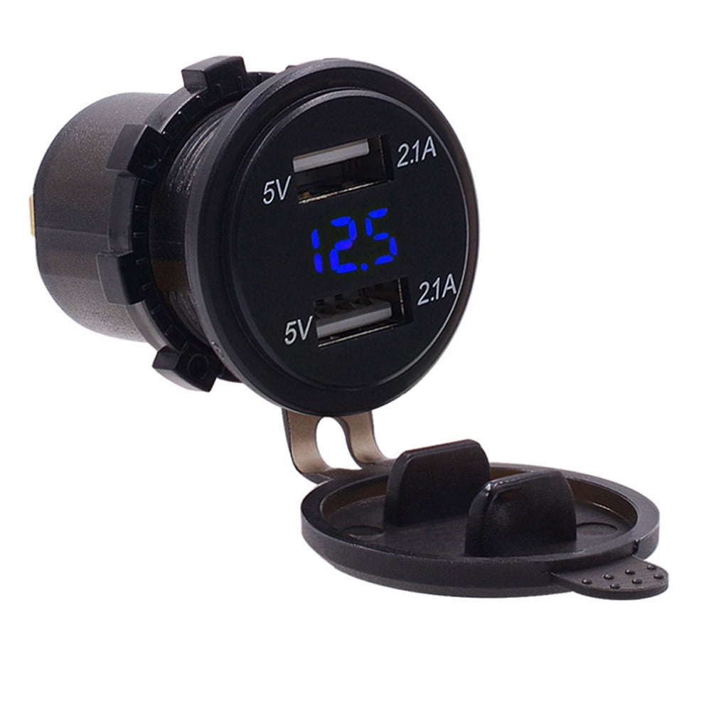 Waterproof 5V/4.2A Dual Port USB Charger Socket Power Outlet with 12V ... Waterproof 5V/4.2A Dual Port USB Charger Socket Power Outlet with 12V ...