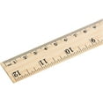 Bexikou 6 Pack Wood Ruler,Wood Measuring Scale Ruler Student Rulers ...