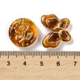 500g Transparent Acrylic Beads Metal Enlaced Mixed Shapes Saddle Brown ...