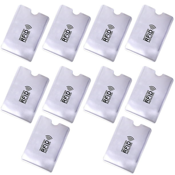 Flmtop 10Pcs Portable Anti-Scan Credit RFID Card Protective Anti ...