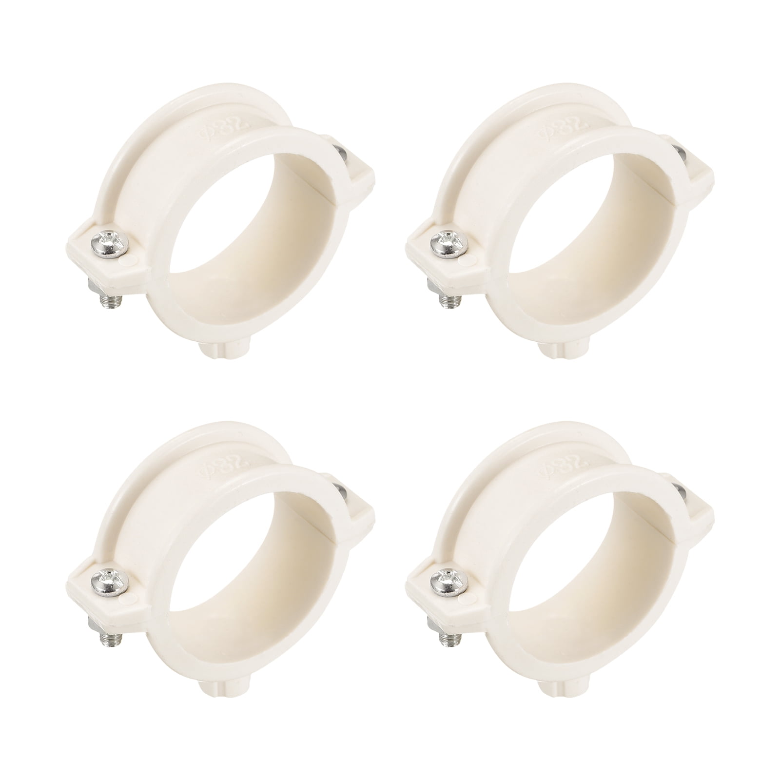 Uxcell 32mm Dia PVC Pipe Clips Bracket Clamps Split Ring Hangers 4Pack ...