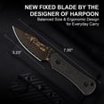 Kizer Bone Fixed Knife Copper Damascus Blade Micarta Handle With Sheath ...