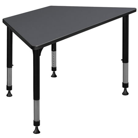 Regency MTTZ4824GYAPBK 48 x 24 in. Trapezoid Height Adjustable Classroom Table, Grey | Walmart ...