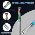 1/4" Shank Upcut Spiral Router Bit, 1/4" Cutting Diameter, 3/4" Cutting ...