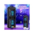 Portable Dual 8-Inch Subwoofer Bluetooth Speaker with LED Lights, USB ...