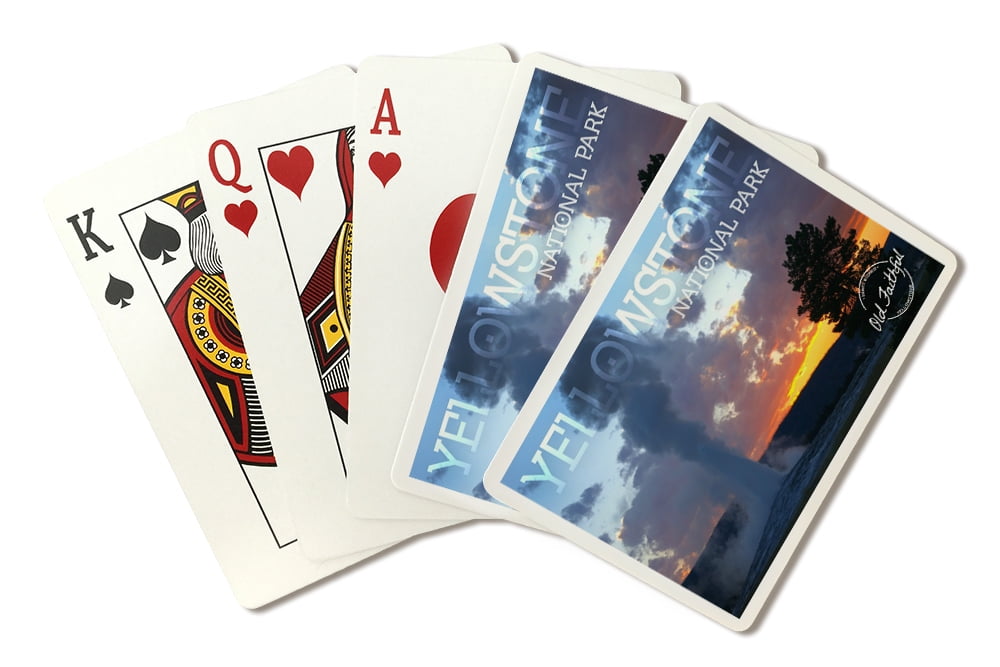 Yellowstone National Park, Old Faithful at Sunset, Lantern Press ...