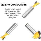 35 Piece Carbide 1/2" Shank Router Bit Set with Aluminum Carrying Case ...