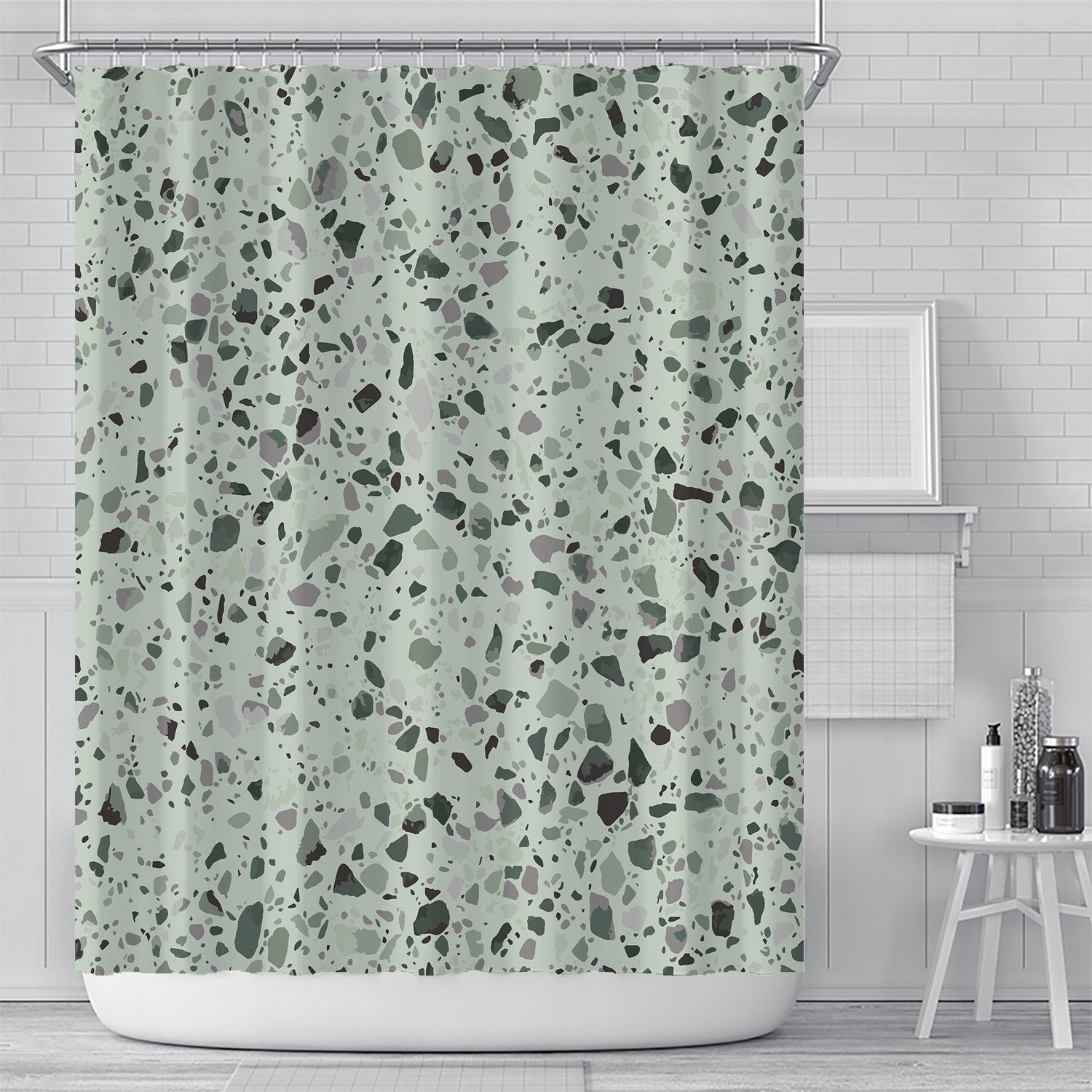 Click here for Pandaco Basil Fabric Shower Curtain (180cm X 180cm... prices