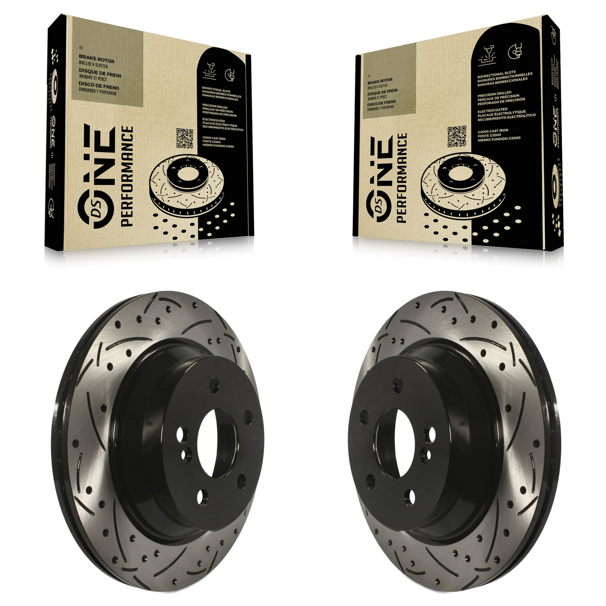 Click here for Ds-One Rear Coated Drilled Slotted Disc Brake Roto... prices