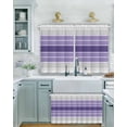 Abstract Purple Gray Ombre Line Short Blackout Curtains 36 Inch Long ...