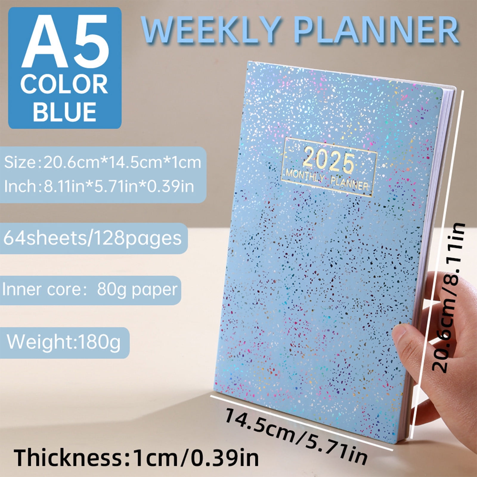 2025 Schedule Notepad Inside Page A5 Efficiency Manual Planning ...