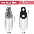 2Pcs Iron Glass Epaulettes Costume Accessories Tassel Platinum ...