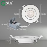 QPLUS 4 Inch Ultra-Thin Adjustable Eyeball Gimbal LED Recessed Lighting ...