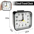 ShuiMiao Small Battery Analog Alarm Clock, Travel Silent Bedside Clock ...