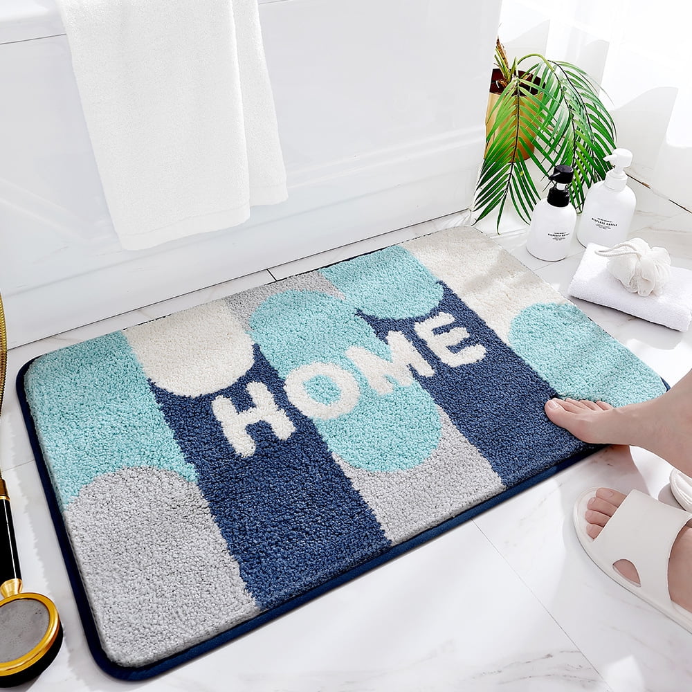 Bathroom Rug, Extra Soft and Absorbent Microfiber Rugs, Non-Slip Plush ...