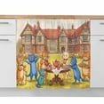 Cats Tea Party Cabinet Curtains 10" W x 11" L Manor House Garden ...