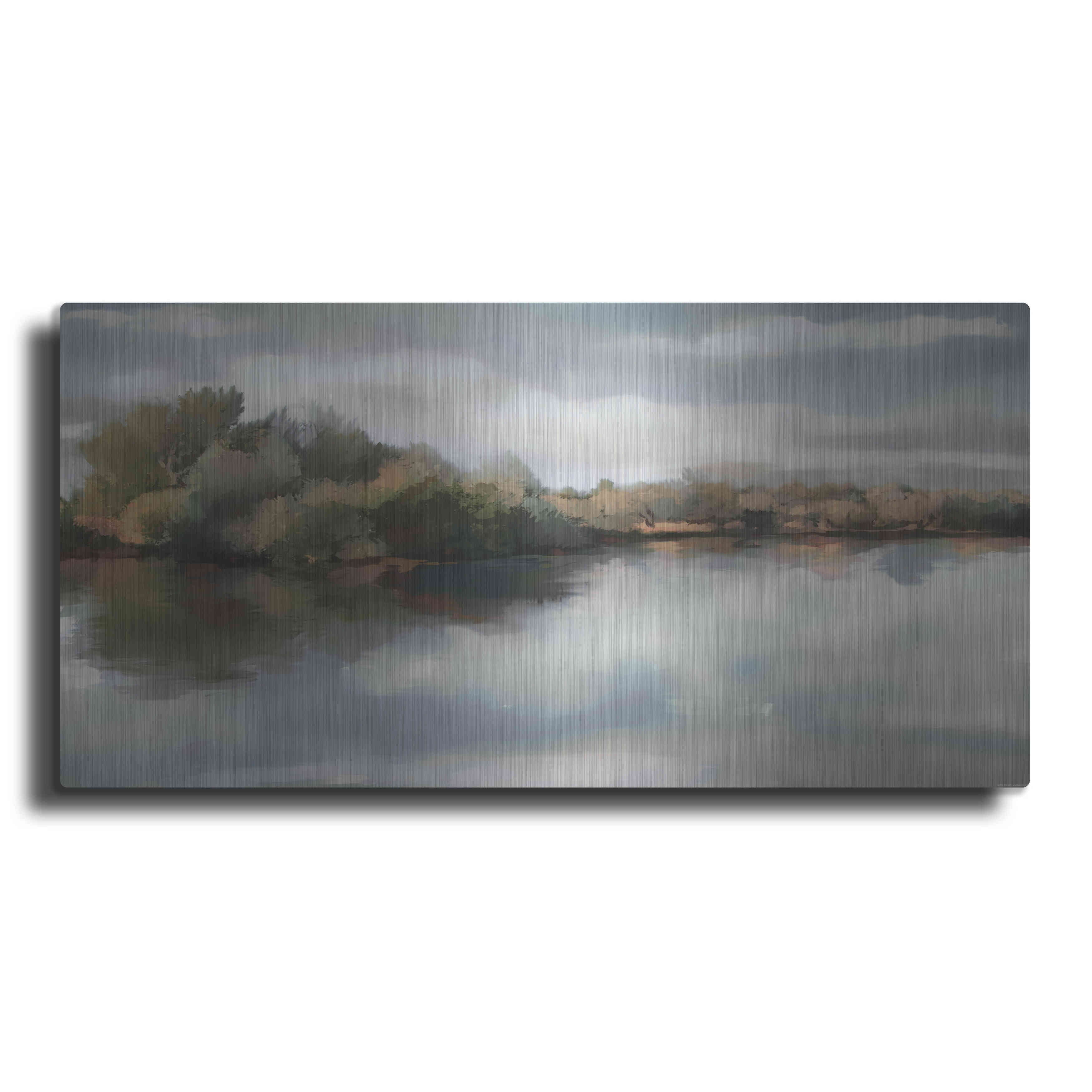 Luxe Metal Art 'River Fields' by Jadei Graphics, Metal Wall Art, 24"x12 ...