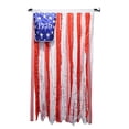 4th Of July Fringe Curtain Patriotic Door Banner With LED String Lights ...