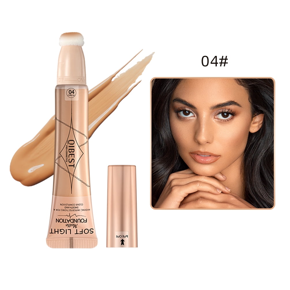 QIBEST-crema de Base líquida resistente al agua, cubierta de control de aceite de larga duración ...