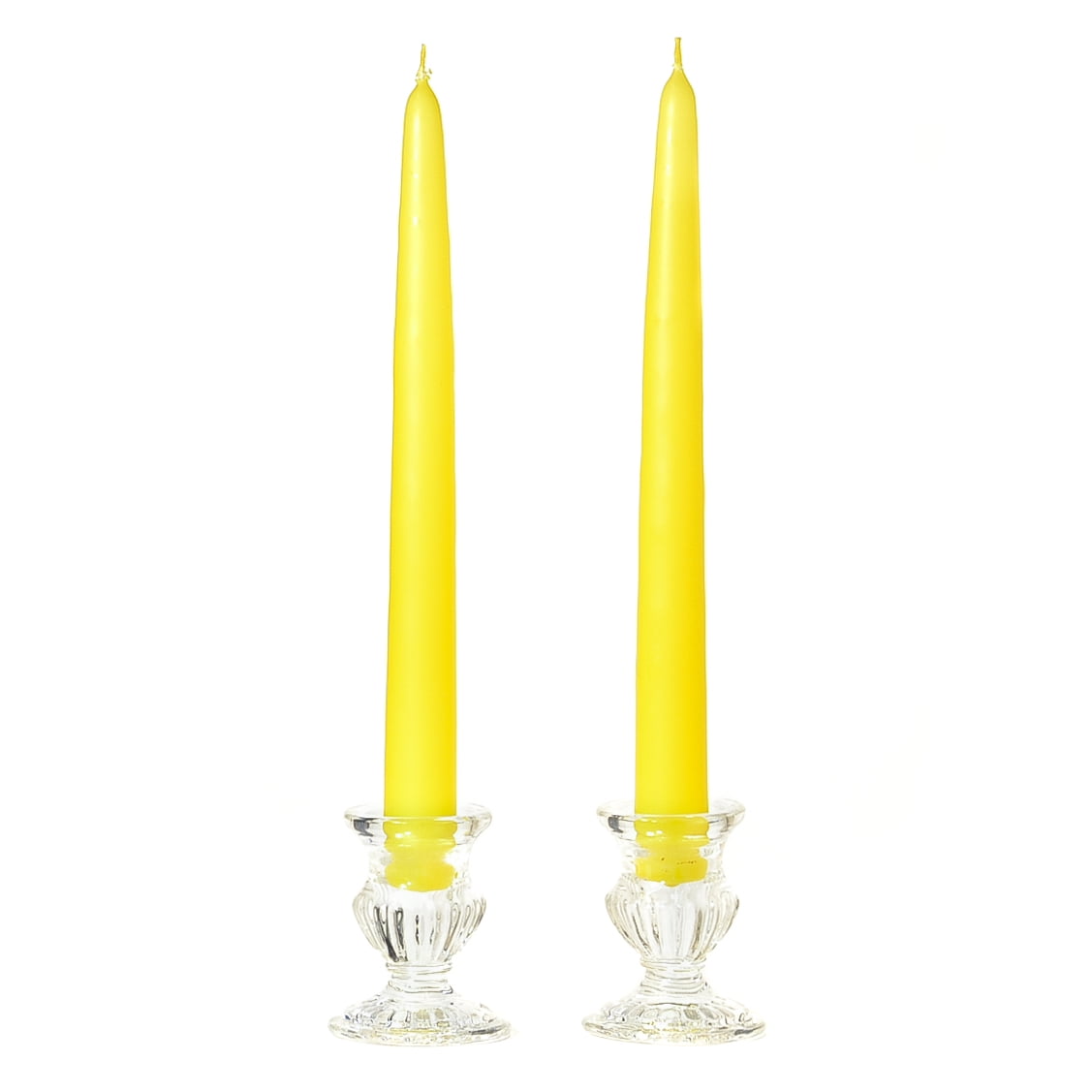 3 Pairs Taper Candles Unscented 10 Inch Yellow Tapers .88 in. diameter ...