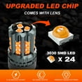 2PCS 7443 7440 LED Amber Yellow Turn Signal Parking DRL High Power ...