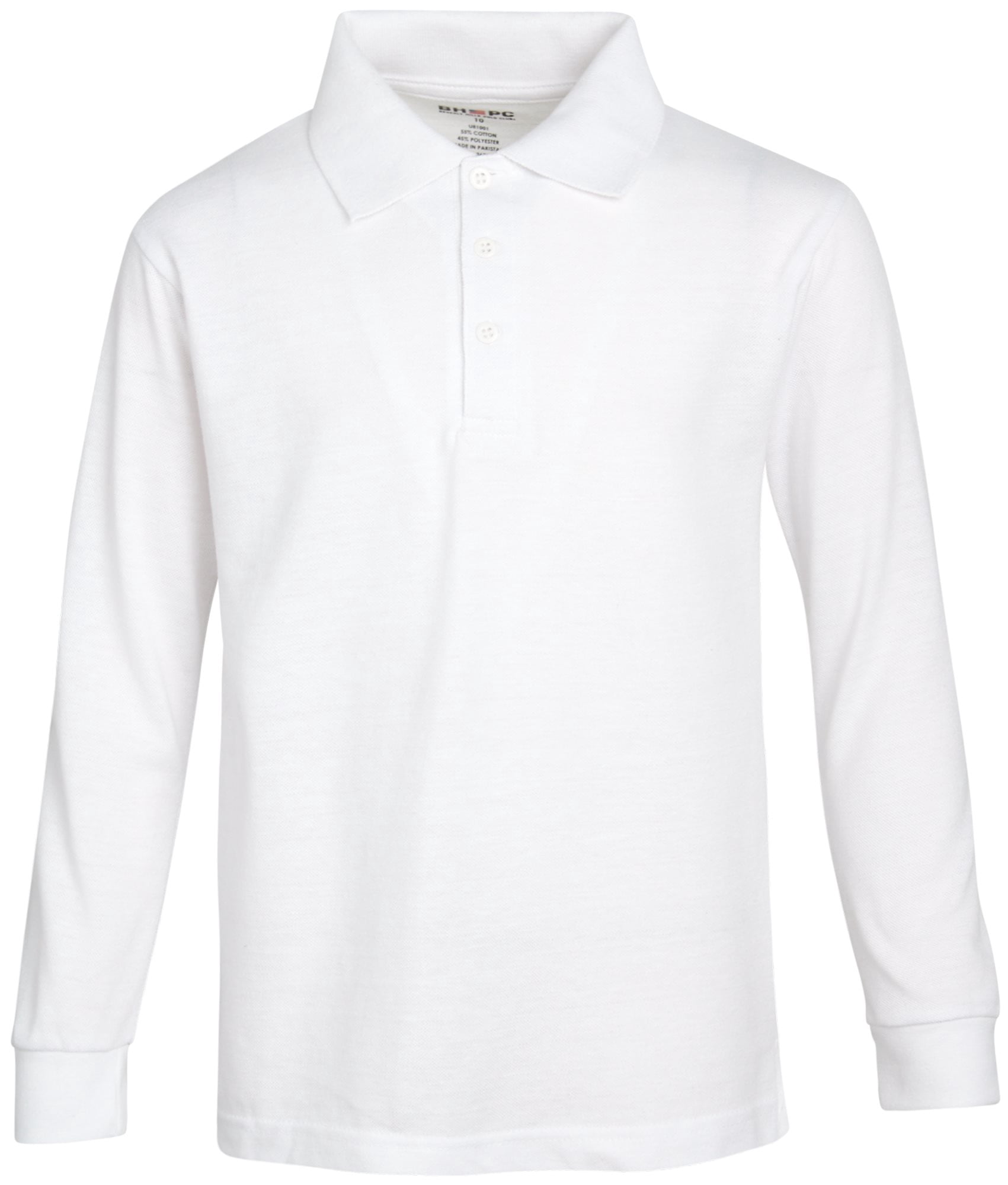 Beverly Hills Polo Club Boys’ School Uniform Shirt – Pique Long Sleeve ...