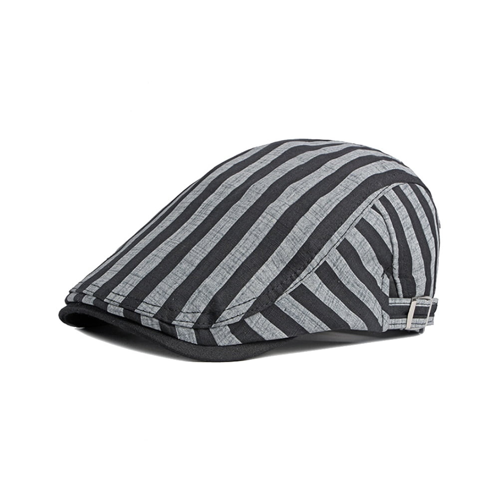 WITHMOONS Cotton Striped Ivy Newsboy Cap Cabbie Gatsby Golf Beret Hat ...