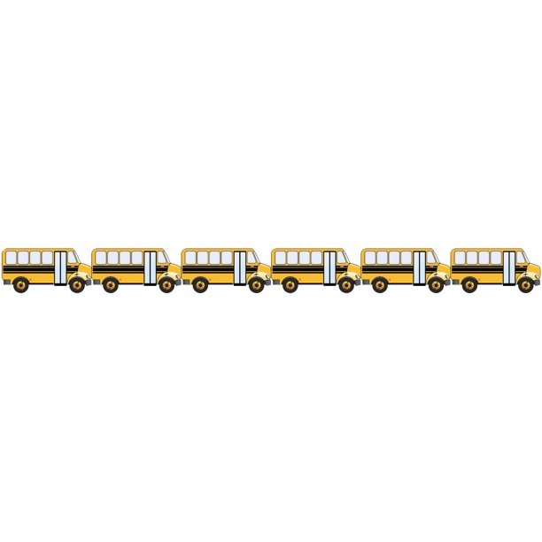 Classroom Die-Cut Borders 3"X36" 12/Pkg-School Bus - Walmart.com ...